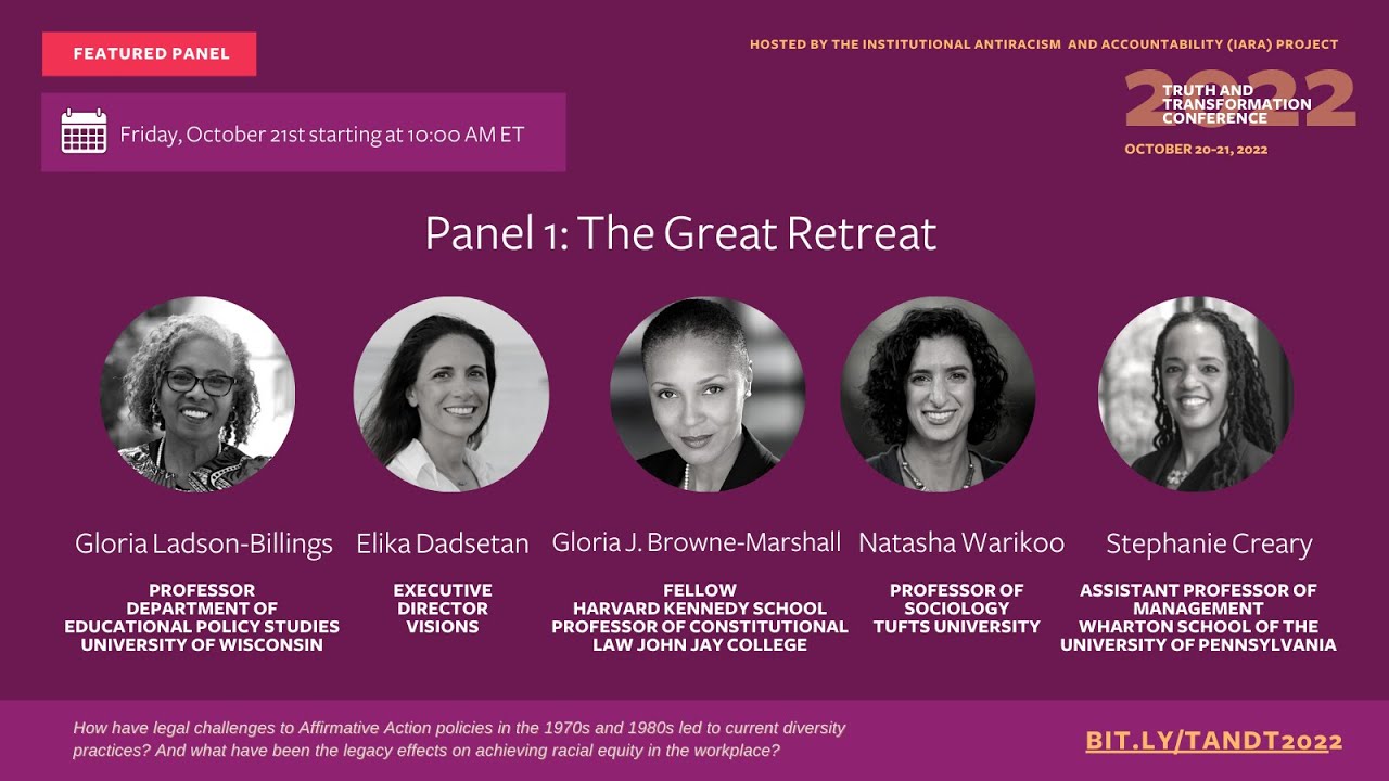 Welcome and Panel One: The Great Retreat (Truth and Transformation 2022 ...