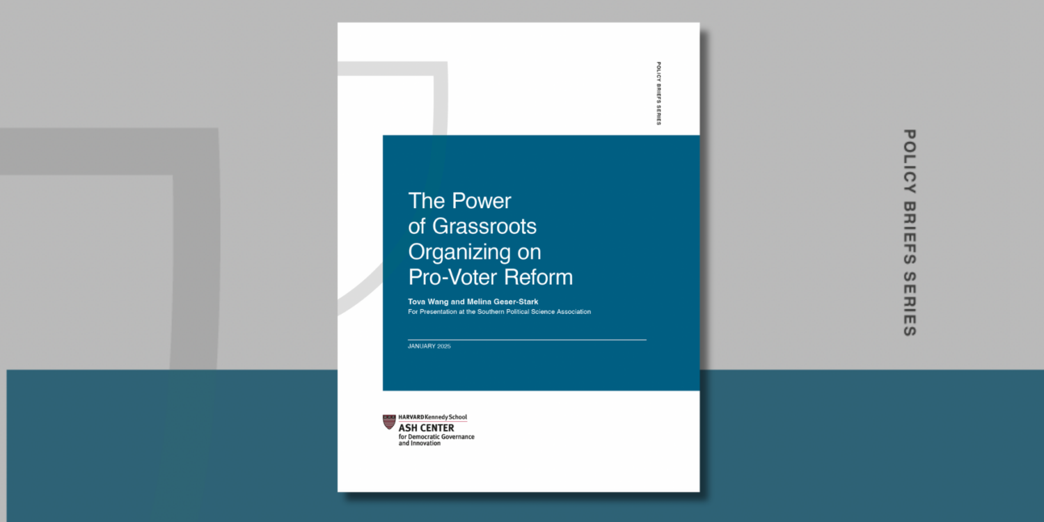 Democratic Reform – Ash Center